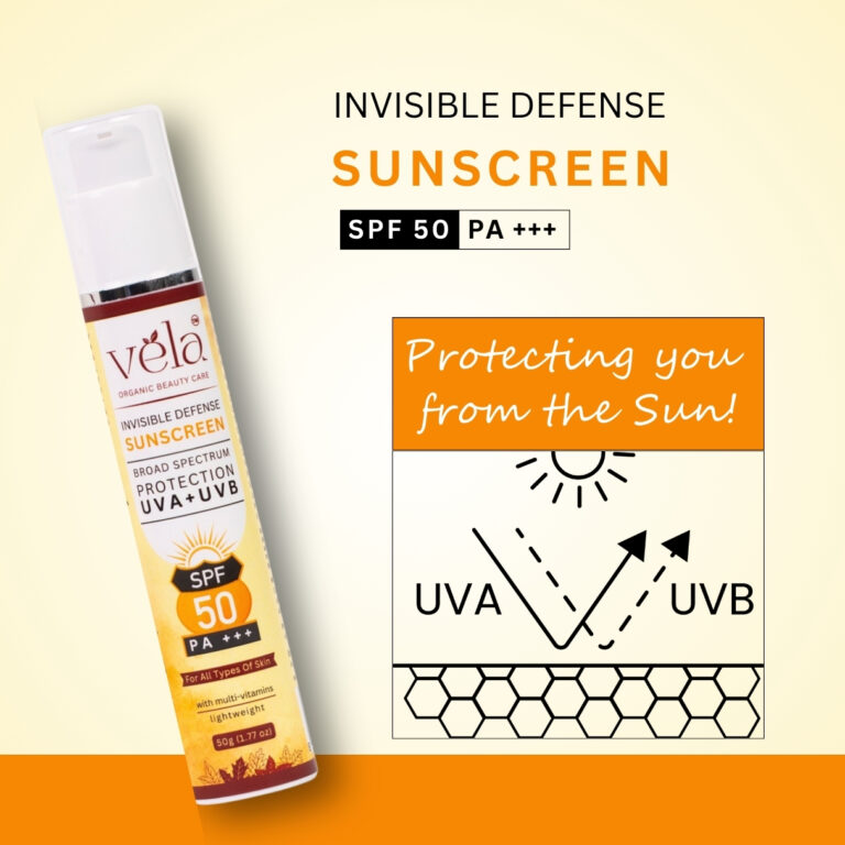 Invisible Defense Sunscreen SPF 50 – 50g – vela